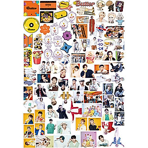YIMIDA Kpop Bangtan Boys Stickers Photocards Set Pack 90Pcs Vinyl Waterproof Sticker 108Pcs Album Photo Lomo Cards Poster for BTS Army gifts
