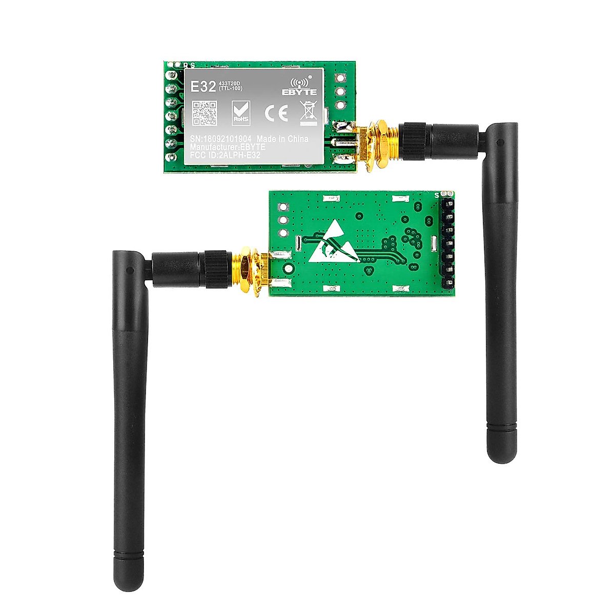 Gowoops SX1278 LoRa Radio Wireless 433Mhz 410~441MHz UART Serial Module Transmitter Receiver + 433Mhz 3dBi SMA Antenna, Compatible with Arduino STM32 51 Single Chip Microcomputer