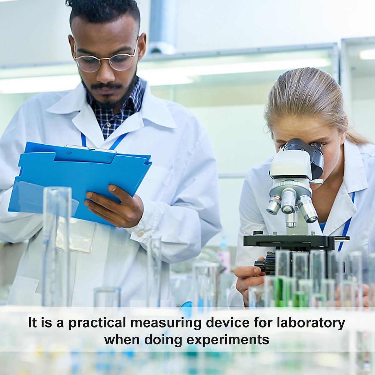 Lab Graduated Measuring Cup, Cup With Spout Wide Mouth Glass Beaker Liquid Dispenser Measuring Cylinder Experiment Tool for Science