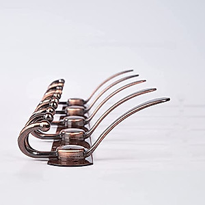 FairyCity Coat Rack Wall Mounted, Metal Heavy Duty Coat Hooks Rail,5 Tri Hooks Wall Coat Hanger Rack for Bedroom,Bathroom Dorm Hanging Towel Clothes Hat Jacket etc (Bronze-2 Pack)