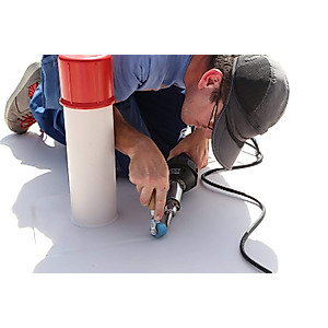 WELDY HT1600D Digital Control Hot Blast Torch Heat Gun TPO PVC PE CPE ECB EPDM Hot Welder Hand Held Plastic Welder (HT1600D Kit)