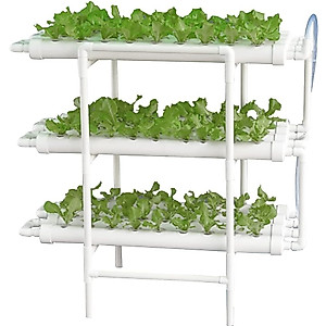 3 Layer Hydroponic Grow Kit Earthless Plant Growing Systems Vegetable Tool Grow Kit 108-Locations Hydroponic System for Garden
