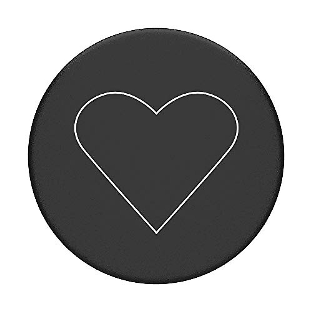 PopSockets: Phone Grip with Expanding Kickstand, Pop Socket for Phone - White Heart Black