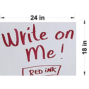 Yard Signs 20 Pack, Blank Signs, Flute 18 Corrugated Signs Board, Great for Advertising Any Events, Open House, Yard Sales, Direction Signs 24x18 inches