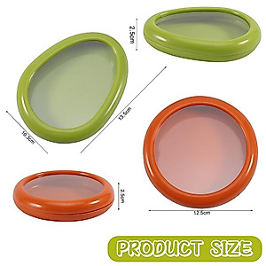 LINXIU Fruit and Vegetable Storage Containers for Fridge Avocado Saver Reusable Onion Storage Container Holder Keeper Fresh Stretch Pod 2Pcs