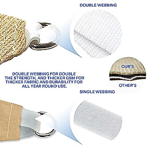 E&K Sunrise 10' x 10' x 10' Sun Shade Sail Triangle Canopy Shade Cover UV Block for Pergola Patio Backyard Garden Outdoor (Light Gray)