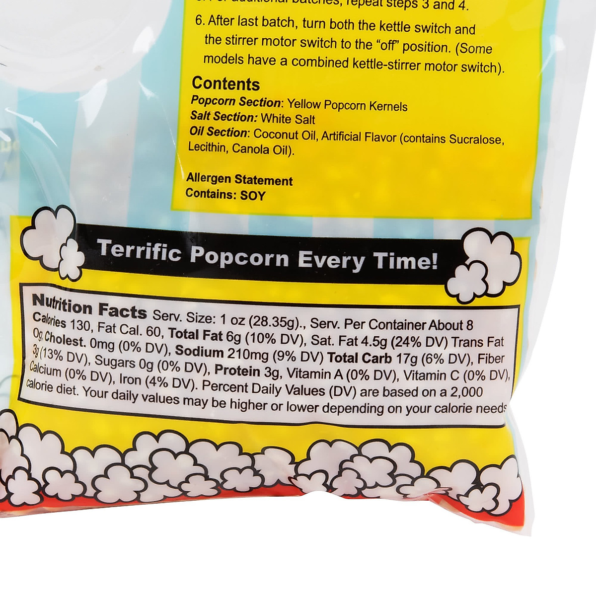 King All-In-One Kettle Corn Popcorn Kit for 6.1 oz. Popper - 24 Case