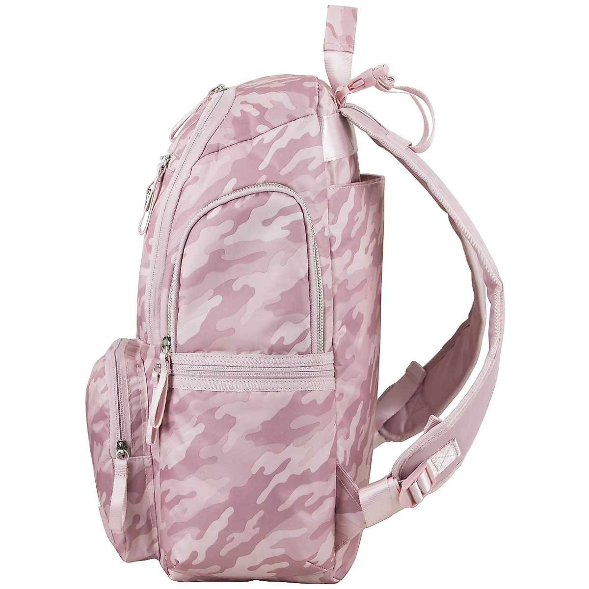 BODHI Baby Waterproof Multi-Function Travel Essentials Baby Tote Diaper Bag Backpack Changing Pad, Stroller Straps for Parents, Unisex, Pink Fluid Camo