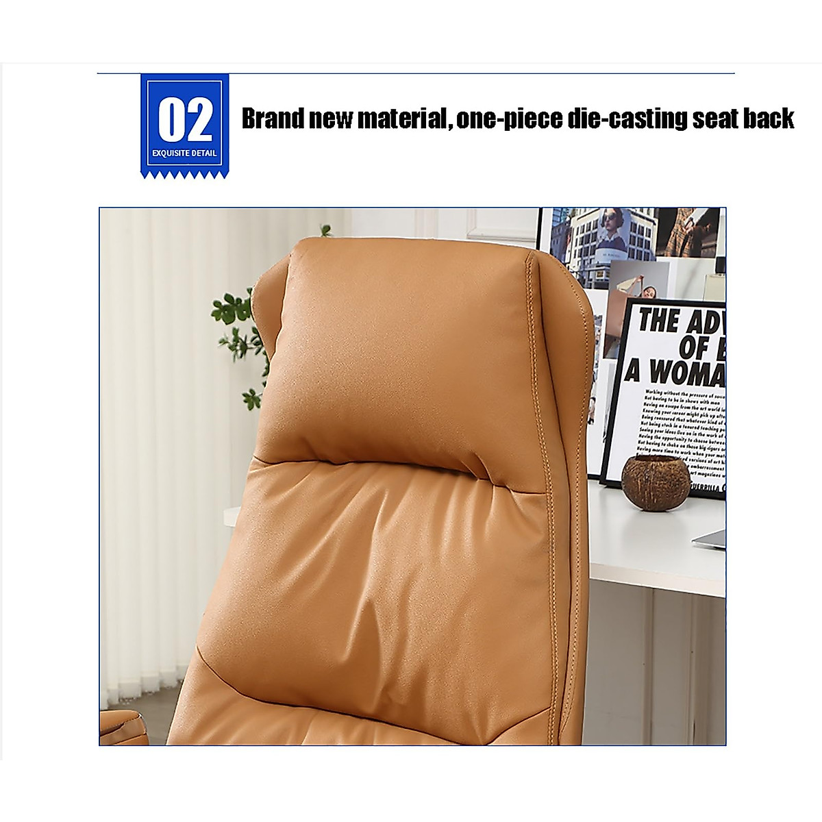 Ergonomic Office Chair, Executive Office Chair Leather Computer Office Ergonomic Recliner Lift Swivel Chair (Color : Green)