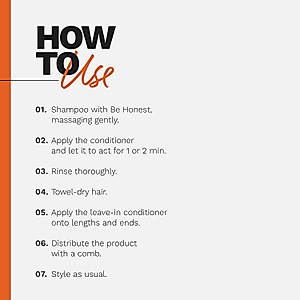 Be Honest Collection For Optimal Hair Health - Rich in vitamins and antioxidants | Shampoo 16oz + Conditioner 16oz + Leave-In 8oz | Experience your hair frizz-free and loose