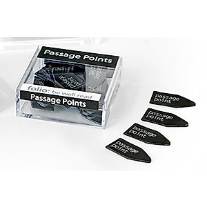 Passage Point - Magnetic Slip-over-the-page Arrow Bookmarks (BLACK- Box of 20)