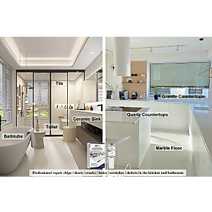 Bathtub Repair Kit-Porcelain Repair Kit-Acrylic Tub Repair Kit for Porcelain, Enamel, Fiberglass Tub Repair Kit-Marble Repair, Porcelain Sink Repair, Fiberglass Shower Repair Kit-Bath Repair Kit White