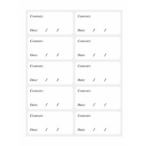 Hybsk Removable Freezer Labels Easy Peel Off - Frozen Food Storage 100pcs Labels That Leave No Sticky Residue After Use (Type 1)