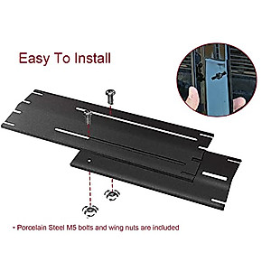 Outspark Universal Heat Plate Shield,Heat Tent,Flavorizer Bar,Burner Cover,Flame Tamer Replacement Parts for Gas Grill,Adjustable Extends from 11.75" up to 21",5 Pack,Porcelain Steel