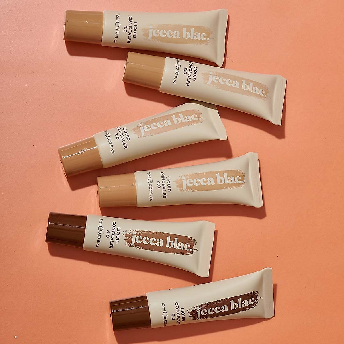 Jecca Blac Liquid Concealer, Full Coverage Soft Matte Finish, Long-lasting and Transfer-Resistant, Gender Neutral and LGBTIQA+ Inclusive Make Up, Shade 2.0, 10ml