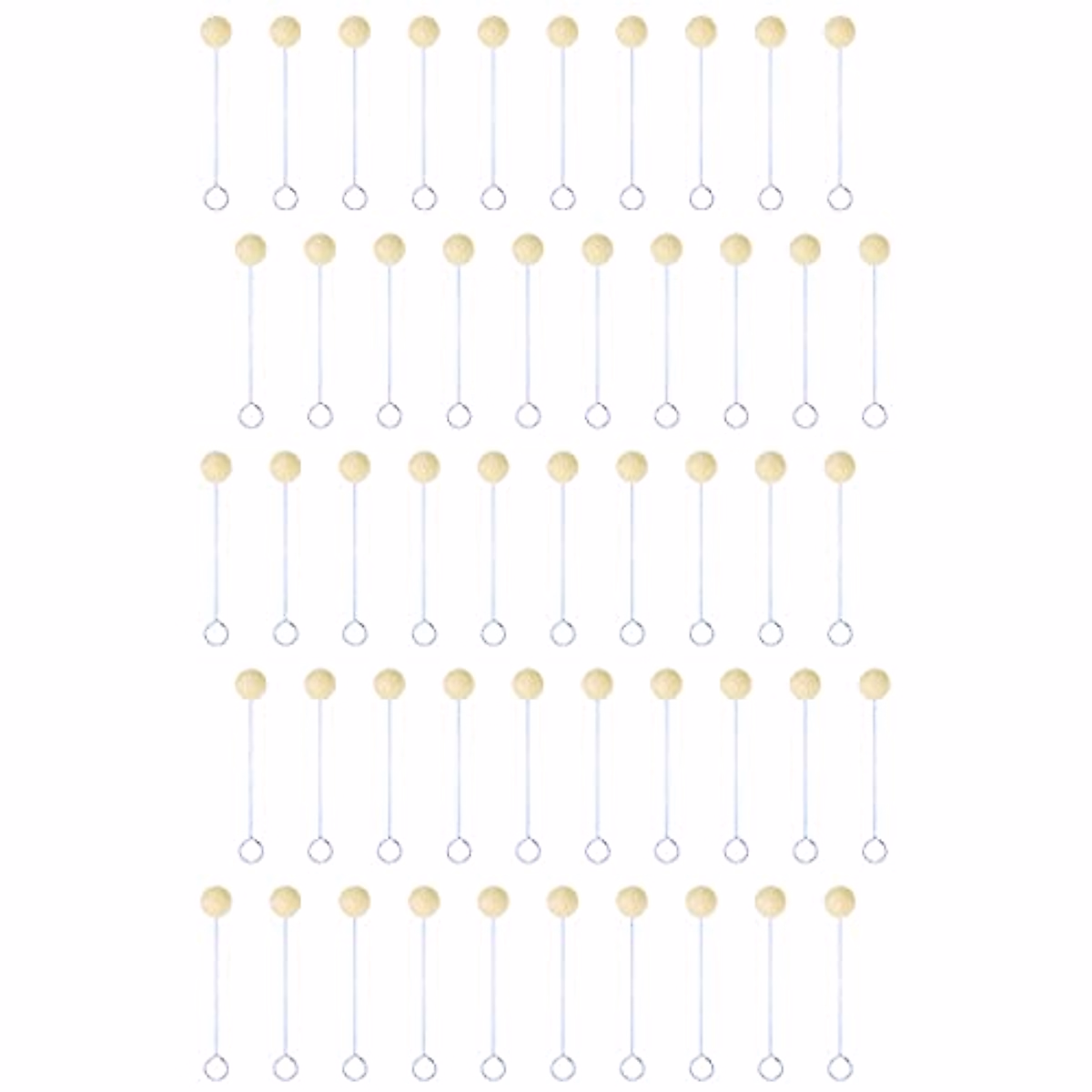 (50 Pack) Wool Daubers Leather Dye Leather Tool Wool Balls Brush Leathercraft Tools and Supplies Leather Crafting Tools Leather Craft Sponge Daubers with Metal Handle for DIY