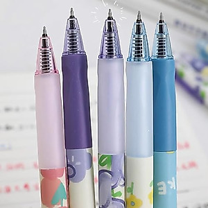 MOZXIRZ 4-in-1 Cute Flower Pens - 0.5mm Fine Point, Retractable, Erasable, Pink Ink for Office, School, Women & Girls