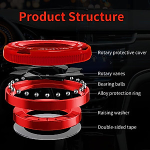 Rotary Car Push Start Button Cover for Venom,Spin Alloy Metal Car Engine Push to Start Button Cover,Car Start and Stop Button Cover