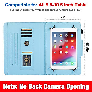 JZCreater 10 Inch Tablet Case, Universal 10 10.1 Inch Android Tablet Cover, Multi-Angle Viewing Stand Case for 9.5-10.5 Inch Tablet, Green Marble