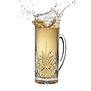 Godinger Beverage Pitcher Carafe, Cocktail Bar Mixing Glass - Dublin Collection, 34oz
