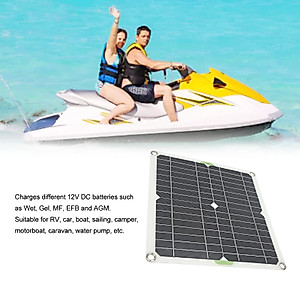 Portable Solar Panel Kit - 200W 12V Monocrystalline Solar Panel Kit, IP65 Waterproof Solar Battery with Battery Clip, Cigarette Lighter Wire, 10 in 1 USB Harness