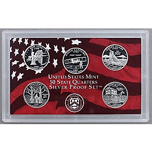 2001 S U.S. Mint 10-coin Silver Proof Set - OGP box & COA Proof