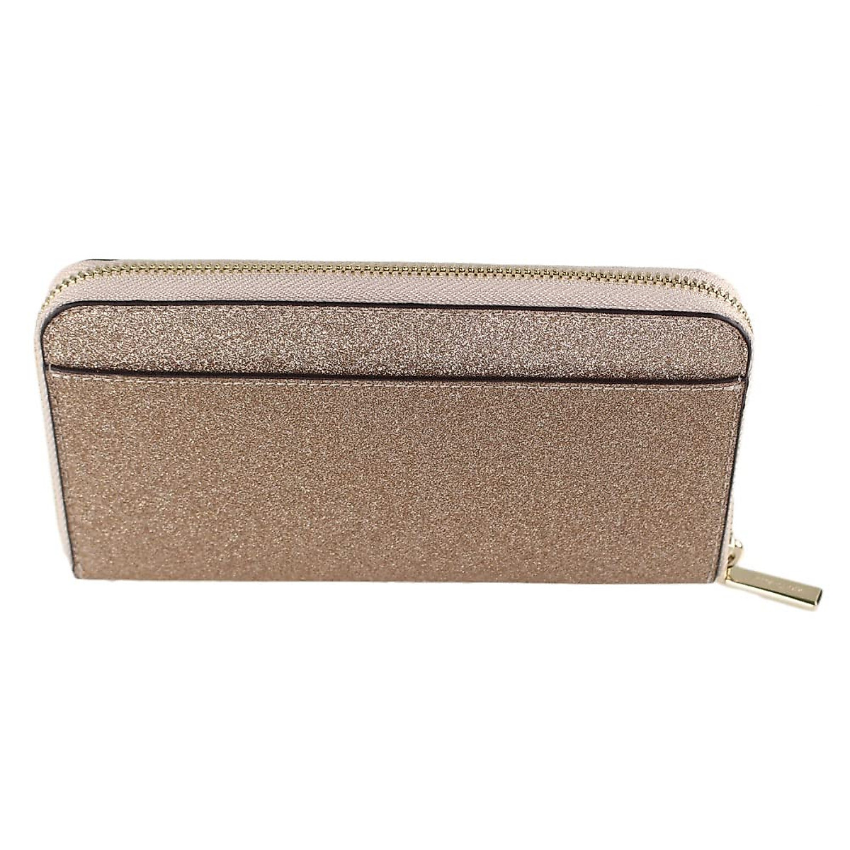Kate Spade female shimmy glitter boxed large continental wallet rose gold