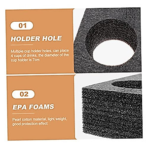 CIYODO 4pcs 4 Hole Cup Holder Car Gadgets Accesorios Auto Car Accessory Coffee Mug Hanger Coffee Cup Rack Outdoor Cup Tray Beverage Takeout Accessory Cup Fixing Holder Packing Trays Shelf