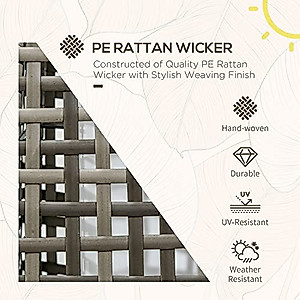 Outsunny Solar Floor Lamp, Outdoor Garden Lantern Pathway Light & Decorative Driveway Lighting with Auto On/Off LED Lights for Porch, Yard, Lawn, Courtyard, Deck, Gray