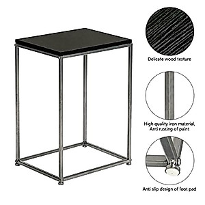 OBIOZZ Couch Side Table Coffee Tray Side Sofa Table Couch Room Console Stand End TV Lap Snack Black for Living Room & Bedroom