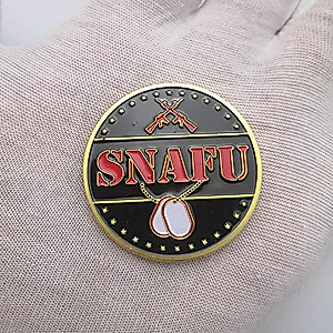 Decision Making Flipping Coin FUBAR Snafu Challenge Coin (Gold)