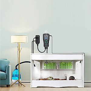 DIGITEN DHTC-1011 Temperature and Humidity Controller Outlet Plug in Thermostat Humidistat Reptile Humidity Controller Greenhouse Thermostat Heating Cooling Humidifier Dehumidifier