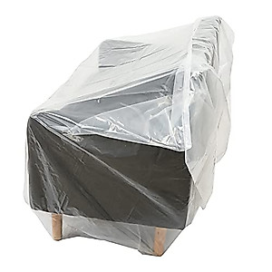 Sattiyrch Loveseat Cover Plastic Couch Bag for Moving Protection and Long Term Storage (Loveseat)