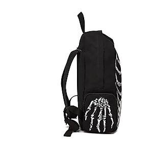 Funny Skull Backpack Laptop Travel Daypack, Skeleton Black School Backpack fpr Teen Girls Boys