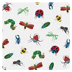BapronBaby Eric Carle Bug World Bapron - No Neck Tie Safer Bib for Baby & Toddler - Soft Waterproof Stain Resistant - Machine Washable - Sz Baby/Toddler 6m-3T