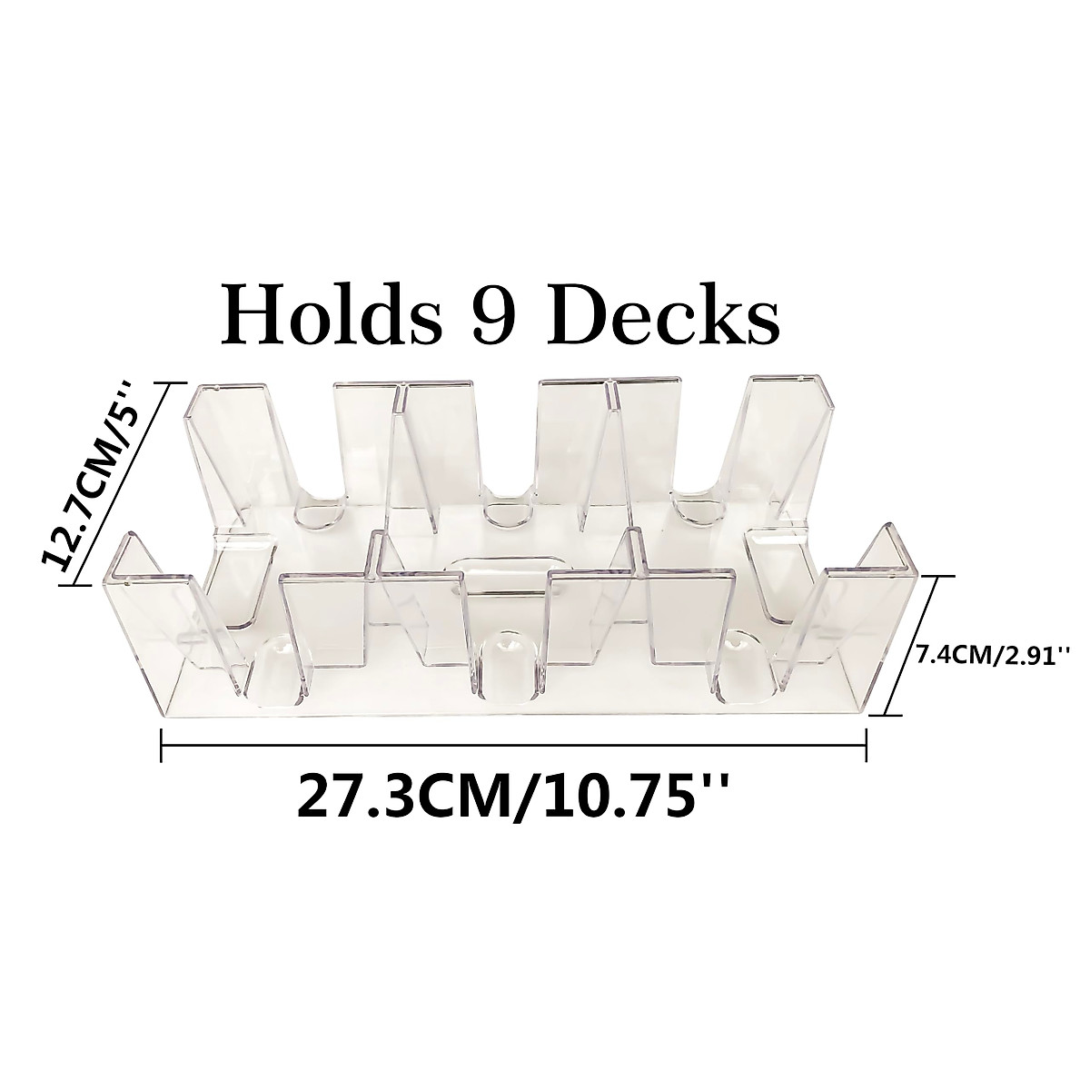 Yuanhe 9 Deck Clear Canasta Playing Card Tray
