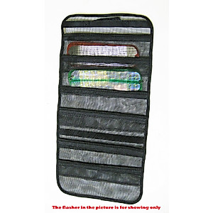 KUFA Sports Vented Fishing Flasher Organizer (Can Holder up to 6pcs 11" Flasher) (6 of 13"x4" Pocket)