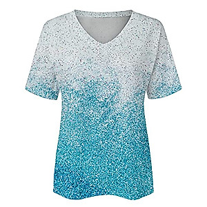 Crop Tops for Women Trendy Fourth of July Shirts for Women White t Shirt top red Short Sleeve for Women Long Sleeve Black Shirt Blue Tank top Women Oversized t Shirts for Women Graphic tee Periwinkle