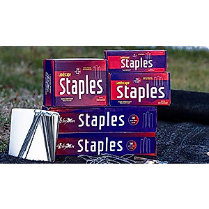 Ashman Galvanized Garden Stakes Landscape Staples and Fence Stake (500 Garden Staples - Heavy Duty & Anti Rust Galvanized)