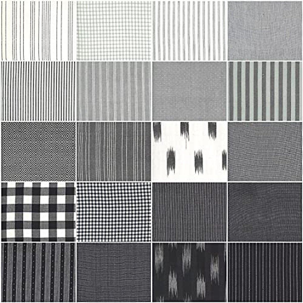 Moda Fabrics Low Volume Wovens Charm Pack by Jen Kingwell; 42-5 in Precut Fabric Quilt Squares, Assorted, 18201PP