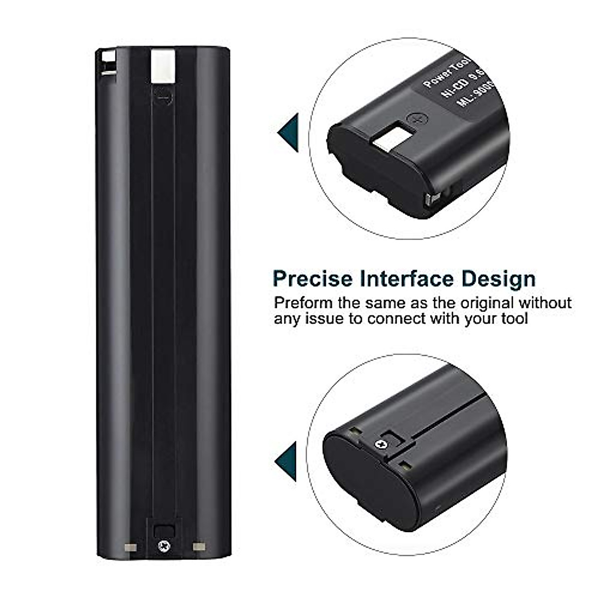 TOPBATT 3.6Ah Replacement Battery Compatible with Makita 9.6V Battery 9000 9001 9002 9033 9600 193890-9 192696-2 632007-4 2Pack