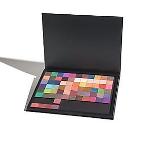 Extra Extra Large (XXL) 88 Pan Empty Faux Leather Magnetic Pro Makeup Palette for Eyeshadow Singles; Holds up to 88 Standard Single Round Eyeshadows