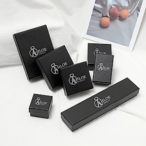 Stud Earrings for Women Black Crystal Flower Cluster Bohemian Sterling Silver Boho Statement Ball Beads