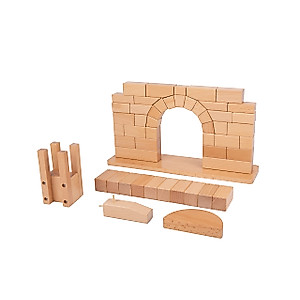 Montessori Toys for 3+ Years Roman Arch Bridge Wooden Toys Baby Games Scientific Construction Stacked Building Blocks Toddler Learning Educational Toys Gift for Kid