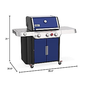 Weber Genesis E-335 Liquid Propane Gas Grill, Deep Ocean Blue