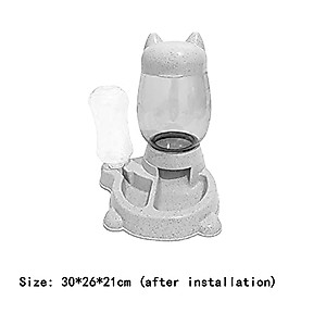 AHEGAS Dog Food Bowl Automatic Cat Drinking Water Dispenser Kitten Dog Food Bowl Waterer Non Wet Mouth Antioverturning Pet Feeding Container ( Color : Blue )