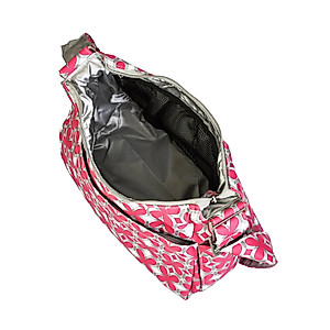 Ju-Ju-Be Hobo Be Messenger Diaper Bag, Pink Pinwheels