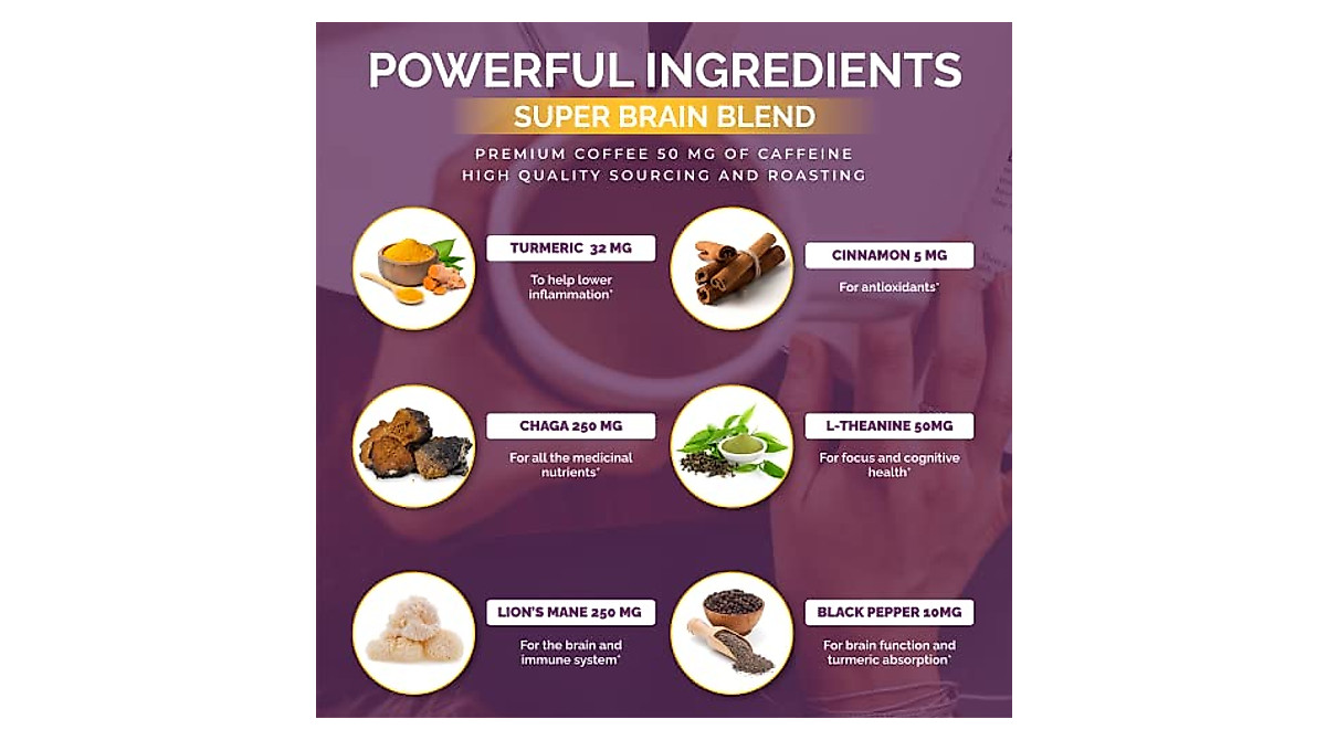 Grateful Earth Mushroom Coffee Instant - Boost Brain & Immunity