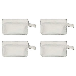Canvas Pencil Pouch - White Pencil Bags with Zipper - Extremely Sturdy & Organic Cotton Canvas Pencil Case - Fabric Zipper Pouch | Set of 4 Bags Of 12 Oz Each