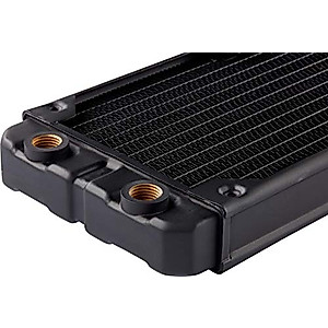 Corsair Hydro X Series, XR5 120mm Water Cooling Radiator (Single 120mm Fan Mount, Easy Installation, Premium Copper Construction, Polyurethane Coating, Integrated Fan Screw Guides) Black